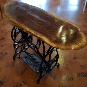 Black Walnut Sewing Machine Table W/eldridge Base - Etsy