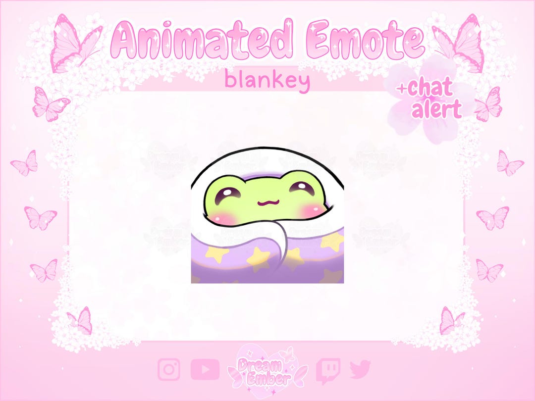 Animated Emote Twitch Cute Frog Emote Blankey Stream Alert Discord ...