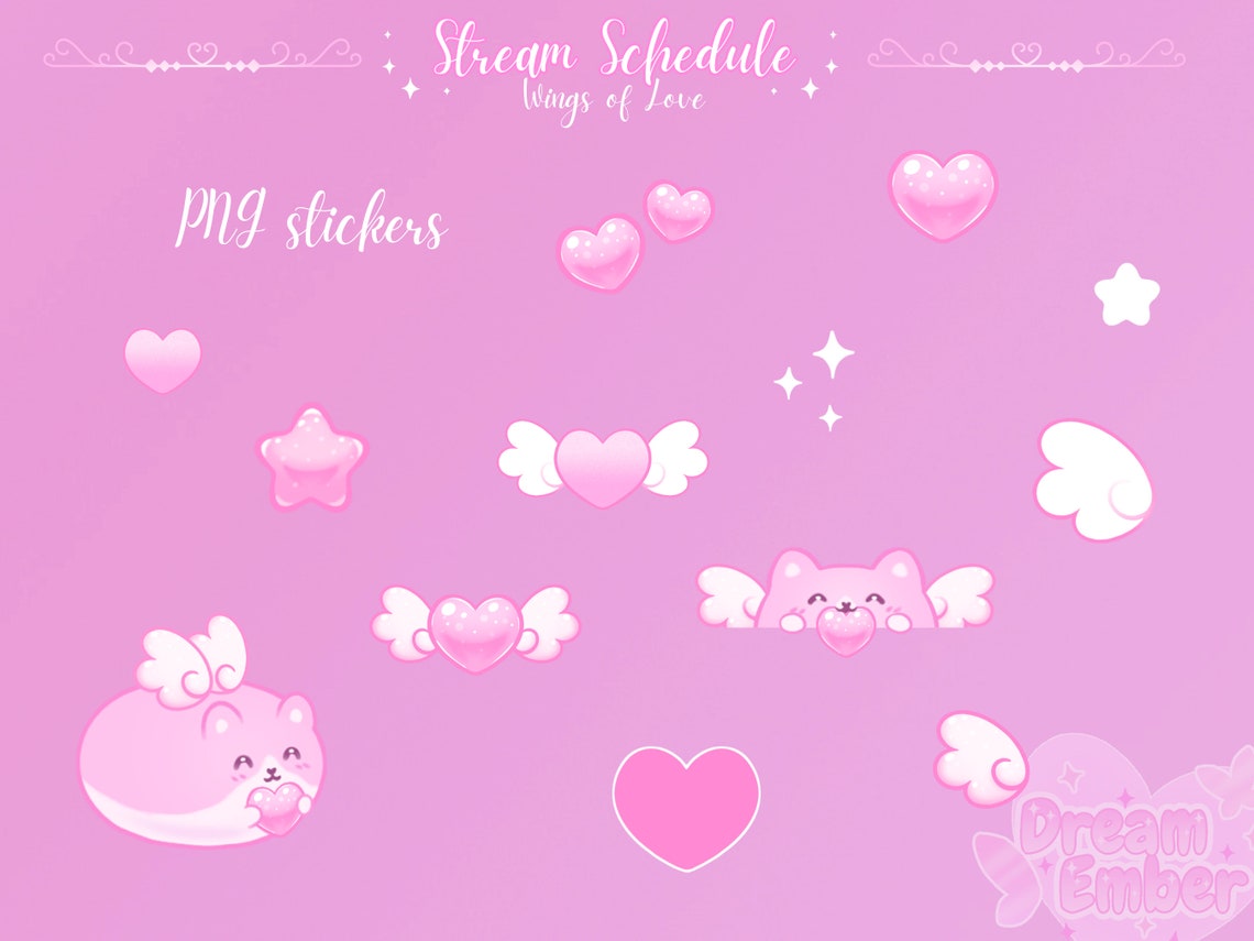 Pink Stream Schedule Template: Vtuber Twitch Planner (canva, PNG) - Etsy