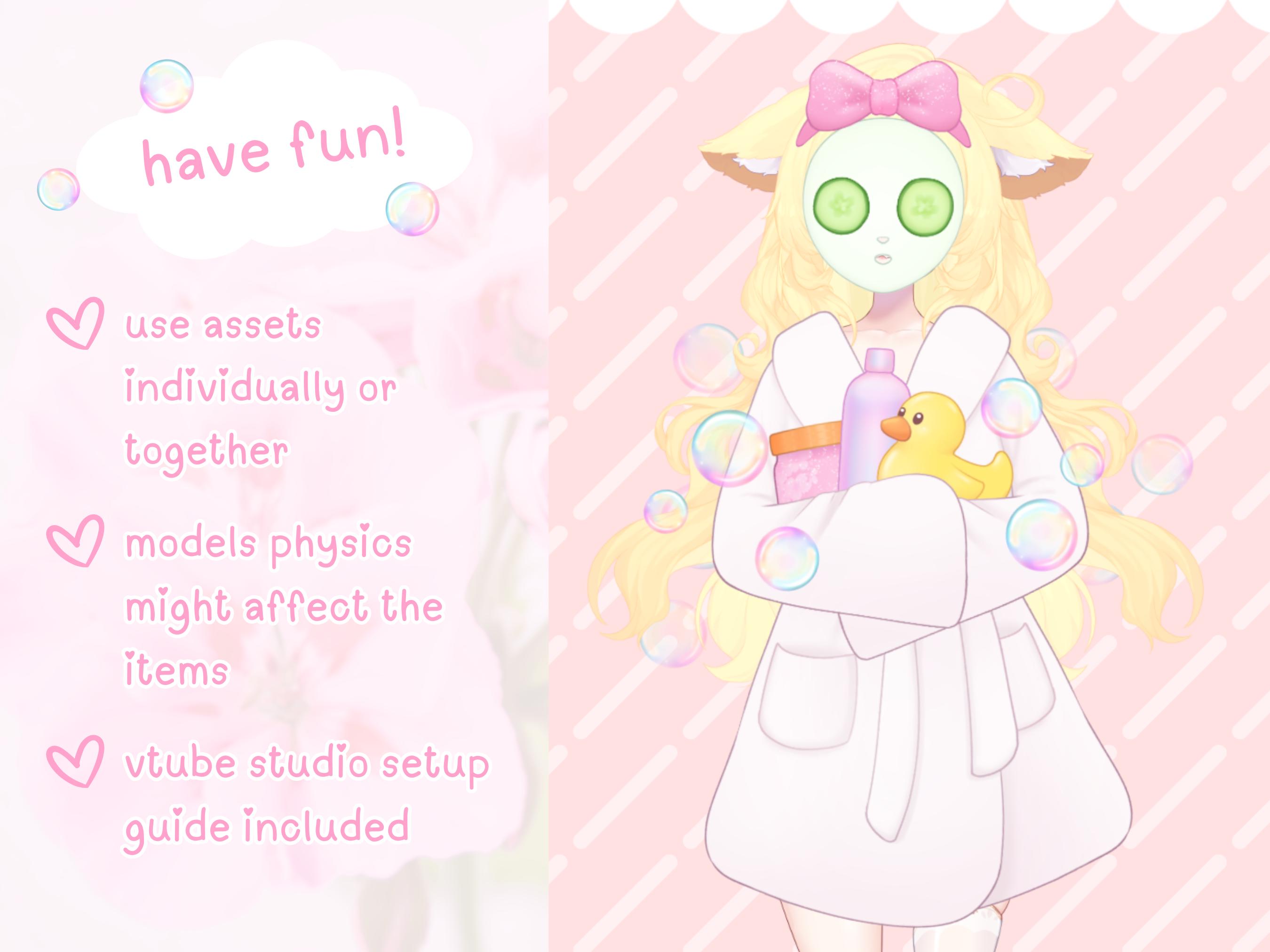 Vtuber Outfit Asset Spa Bathrobe Twitch Png Download Cute Stream Assets ...