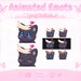 Cute Black Cat Animated Emote Twitch Cat Headpat Discord Stickers ...