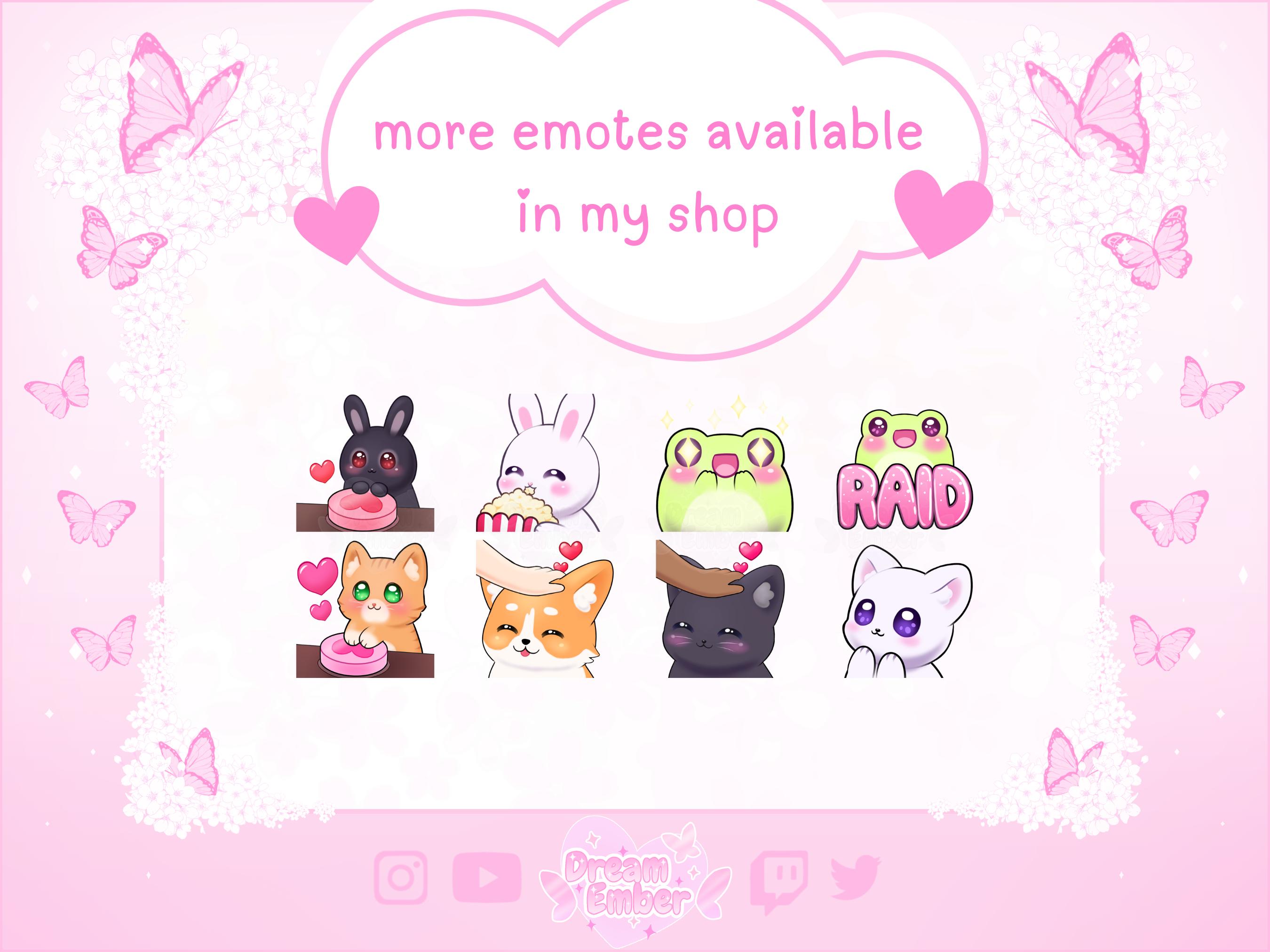 Cute Frog Animated Emote Twitch Popcorn Emote Alert Discord Stickers ...