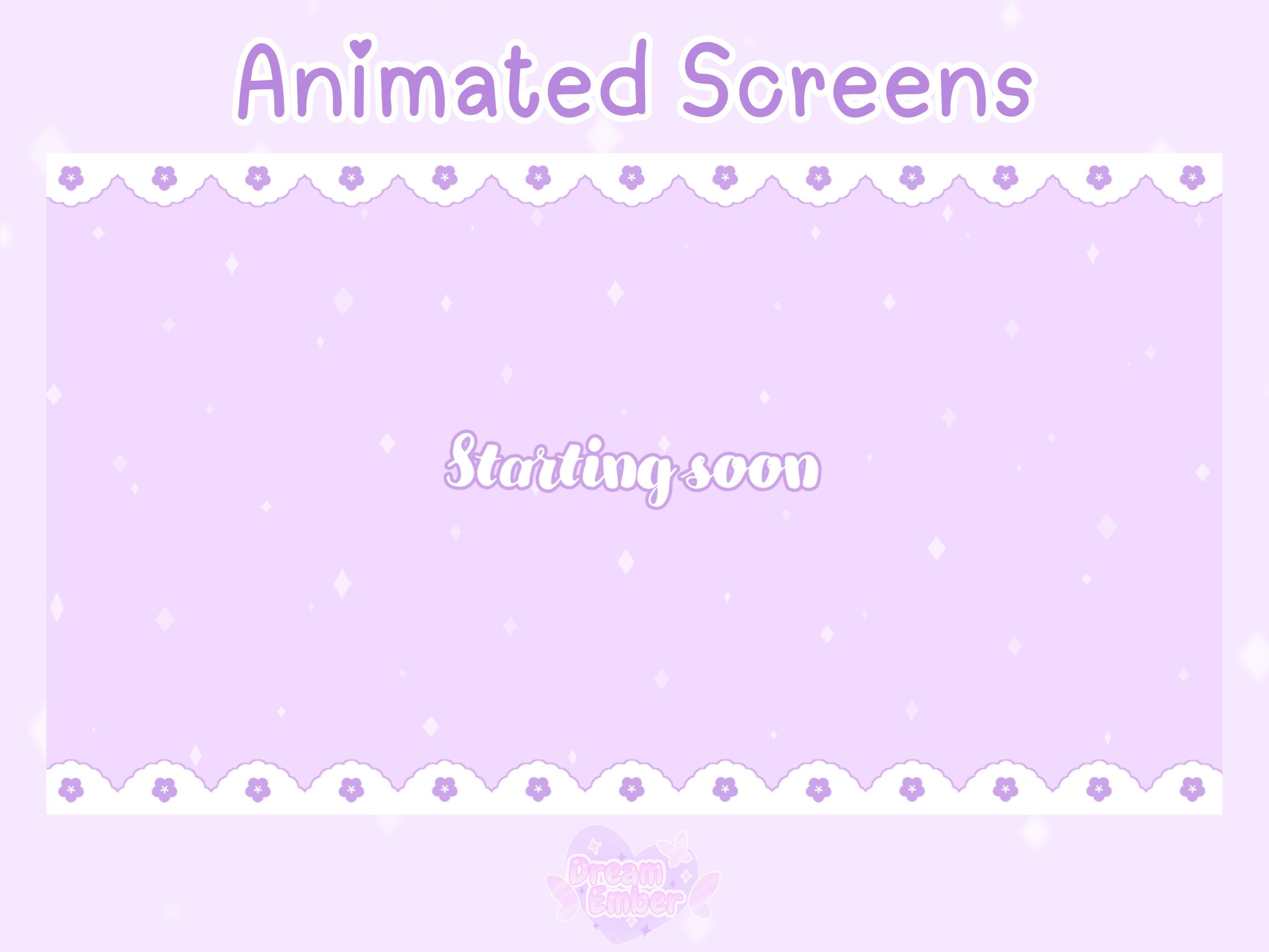 Animated Stream Screens Pastel Twitch Overlay Flower Vtuber Starting ...