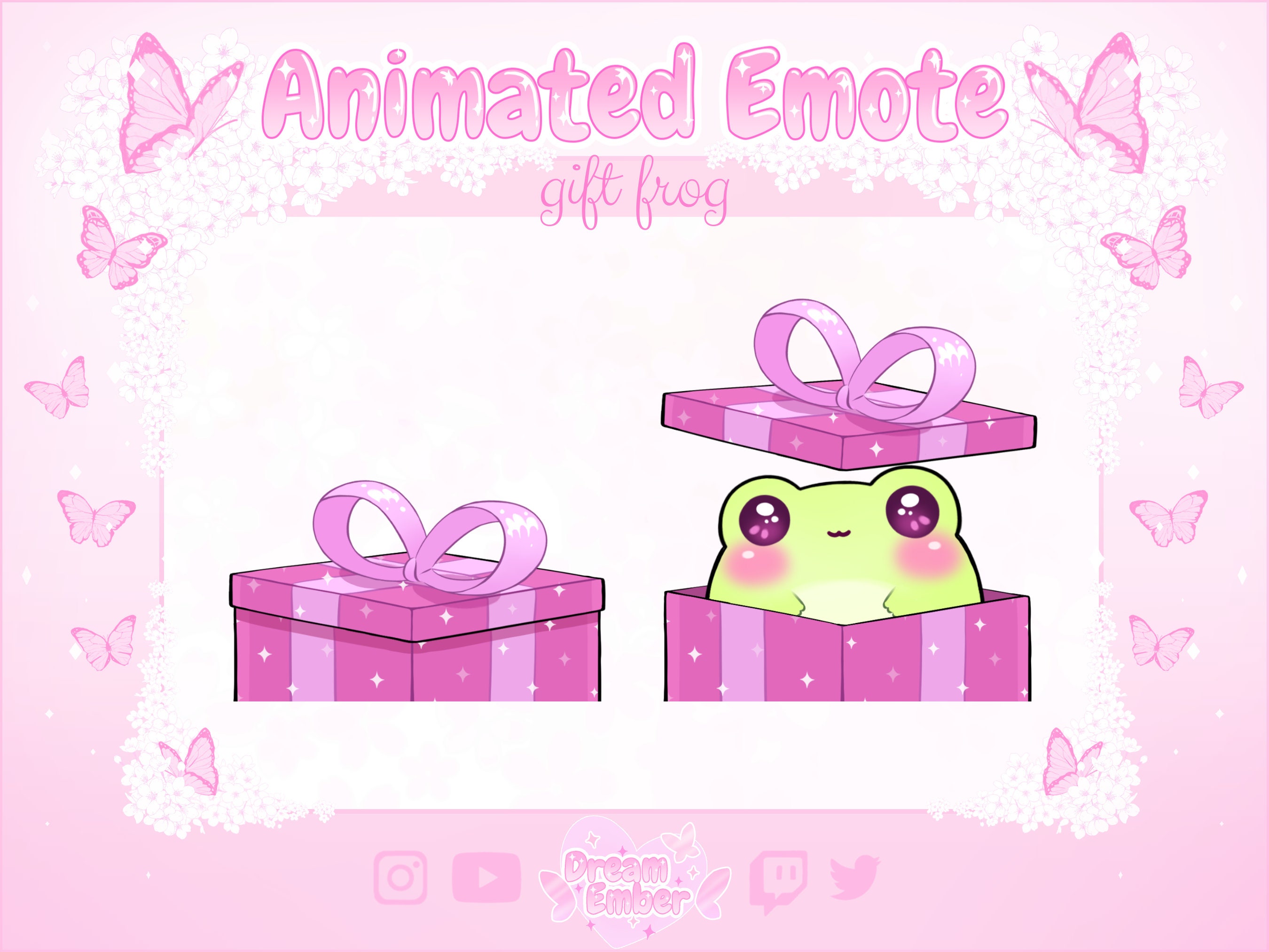 Cute Frog Animated Emote Twitch Gift Emote Chat Alert Frog Discord ...