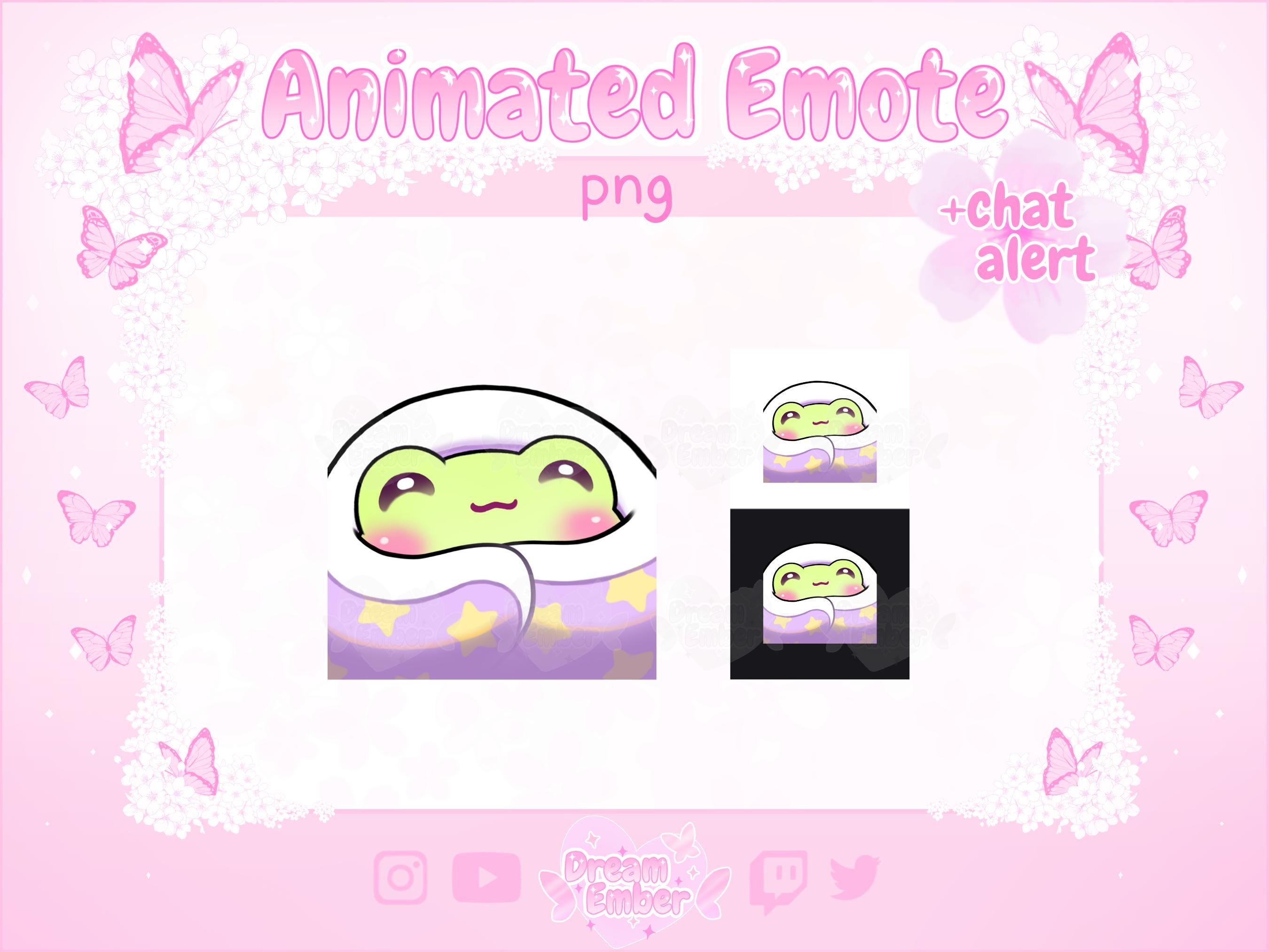 Animated Emote Twitch Cute Frog Emote Blankey Stream Alert Discord ...