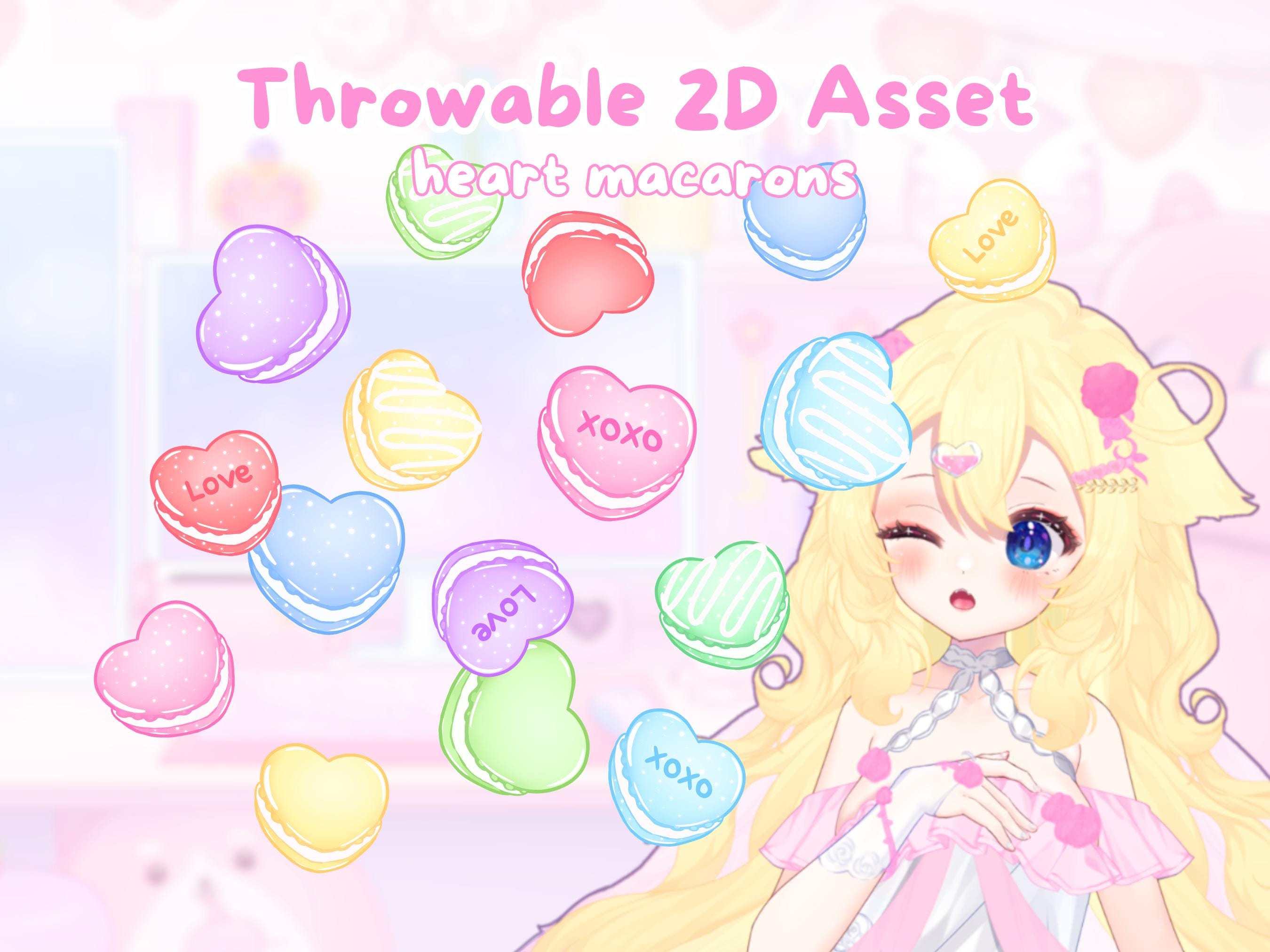 Cute Vtuber Assets Throwables Twitch Hearts 40 Pack 2d Throwable Asset ...
