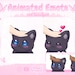 Cute Black Cat Animated Emote Twitch Cat Headpat Discord Stickers ...
