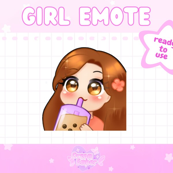 Brunette Girl Twitch Emotes - Etsy
