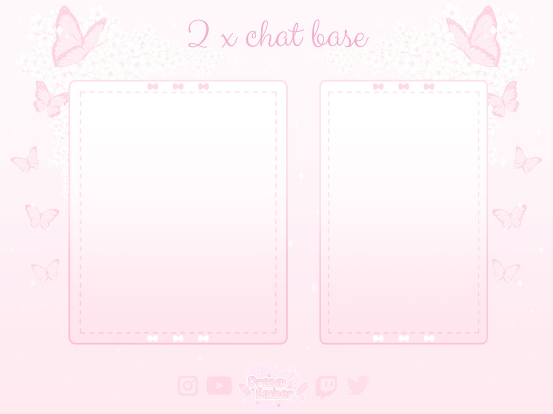 Twitch Chat Box Cute Strawberry Dessert Stream Chatbox Vtuber Asset ...