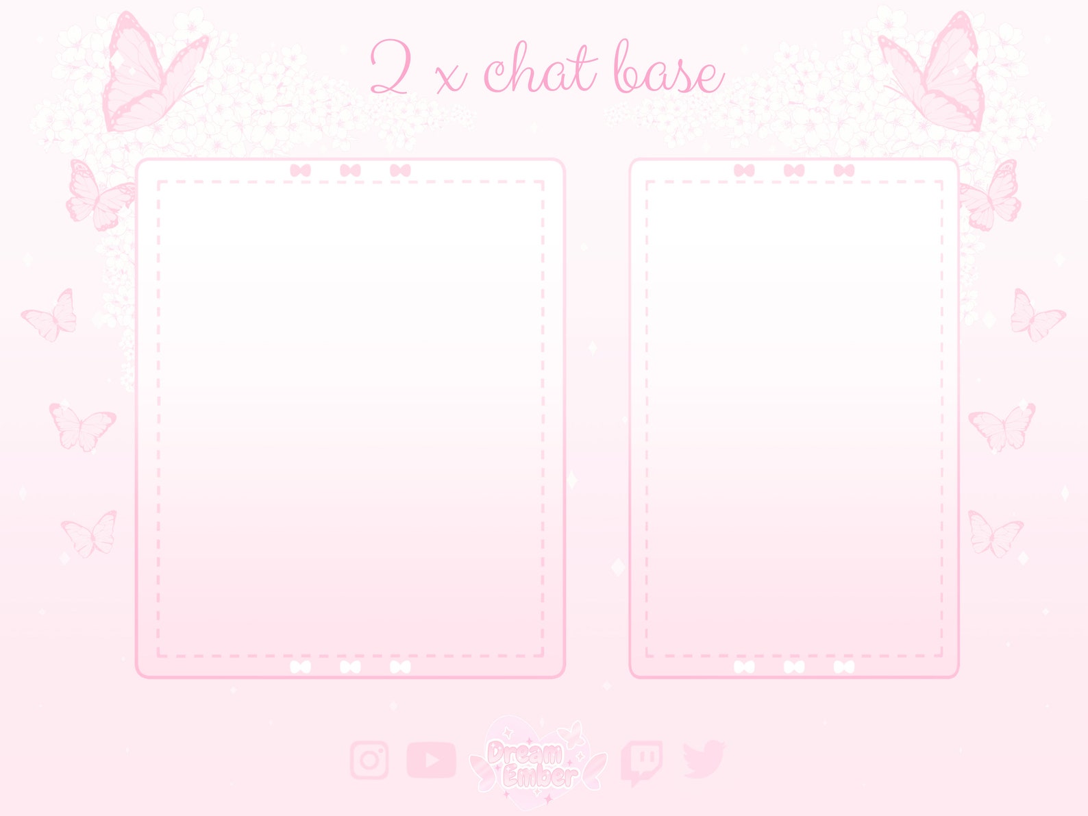 Twitch Chat Box Cute Strawberry Dessert Stream Chatbox Vtuber Asset ...