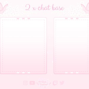 Twitch Chat Box Cute Strawberry Dessert Stream Chatbox Vtuber Asset ...