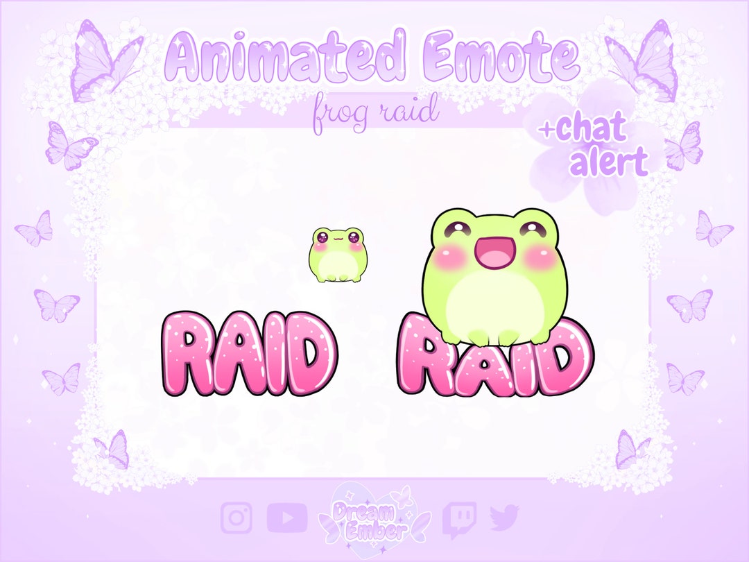 Twitch Animated Emote Frog Raid Chat Alert Cute Discord Stickers Animal ...