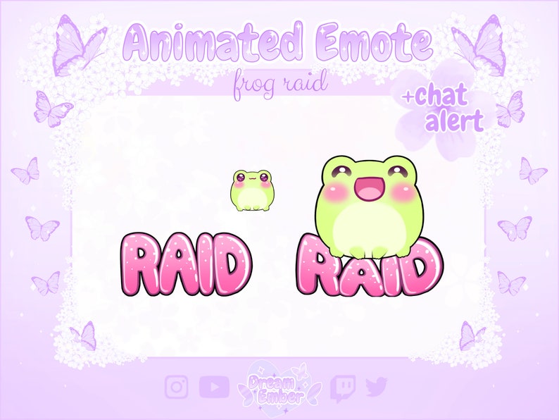 Twitch Animated Emote Frog Raid Chat Alert Cute Discord Stickers Animal ...
