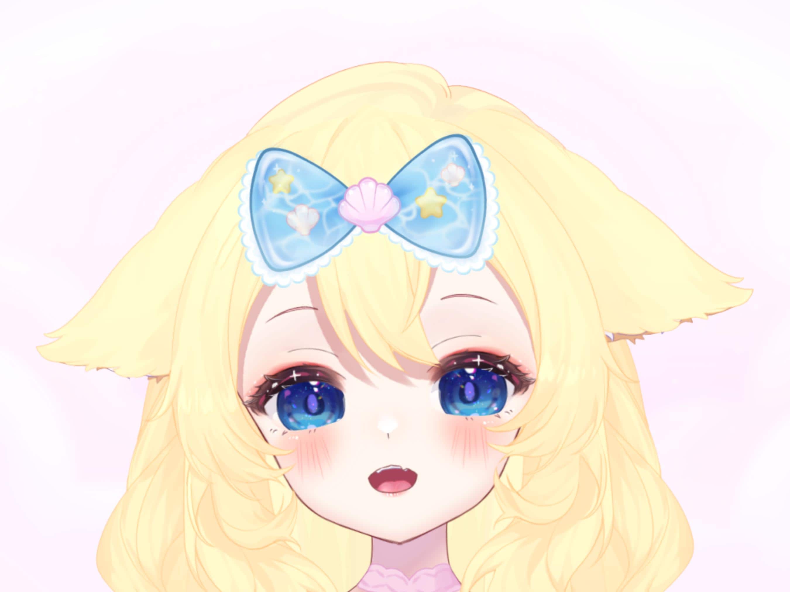 Vtuber Asset Ocean Ribbon Customizable Live2d Bow Rigged Water Assets ...
