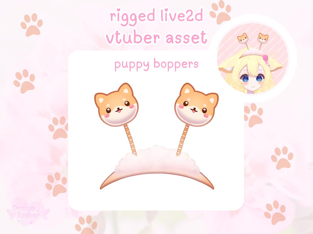 Vtuber Asset Live2d Item Rigged Cute Dog Boppers Stream Assets Twitch ...