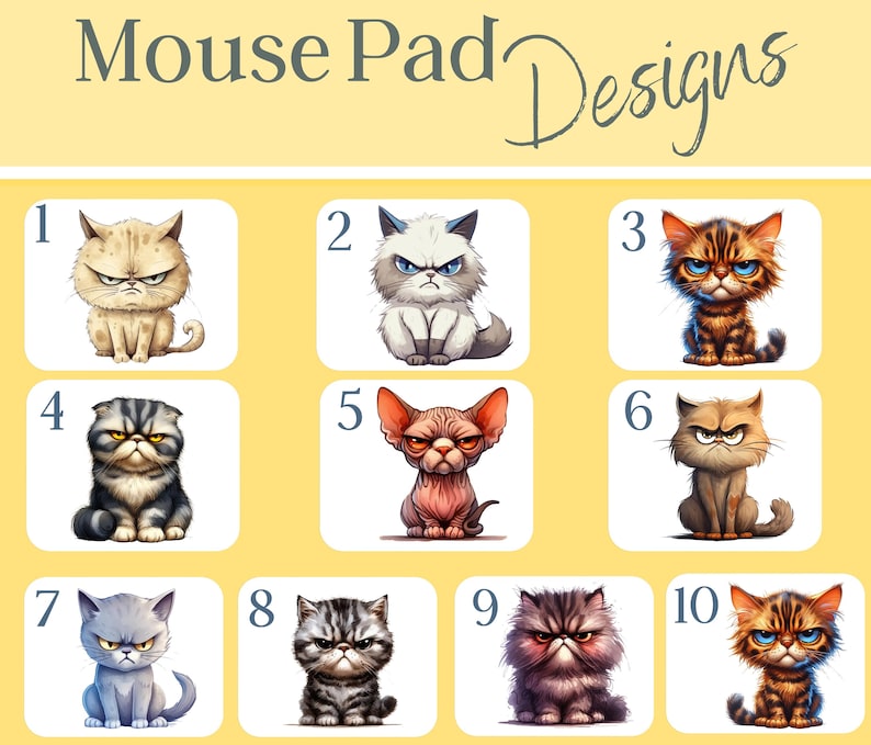 Rectangle Mouse Pad, Funny Crazy, Angry Cat, It's Fine, I'm Fine Theme ...