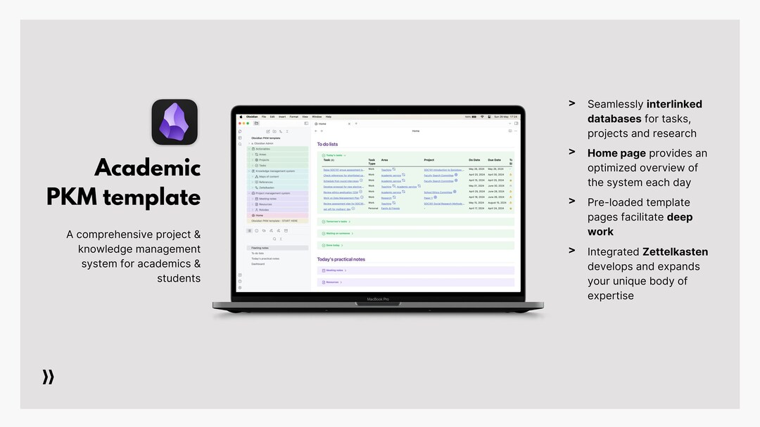 Academic PKM Template: Knowledge and Project Management Template for ...