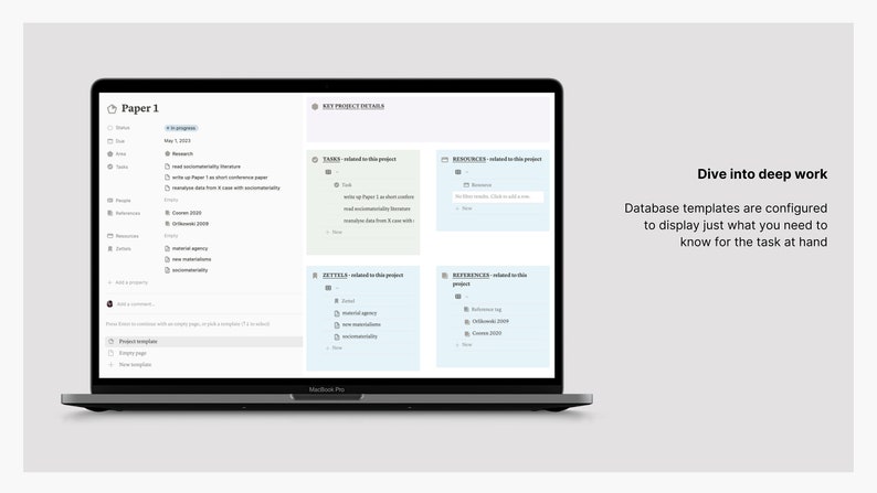 Academic PKM Template: Zettelkasten and Project Management Notion Template - Etsy