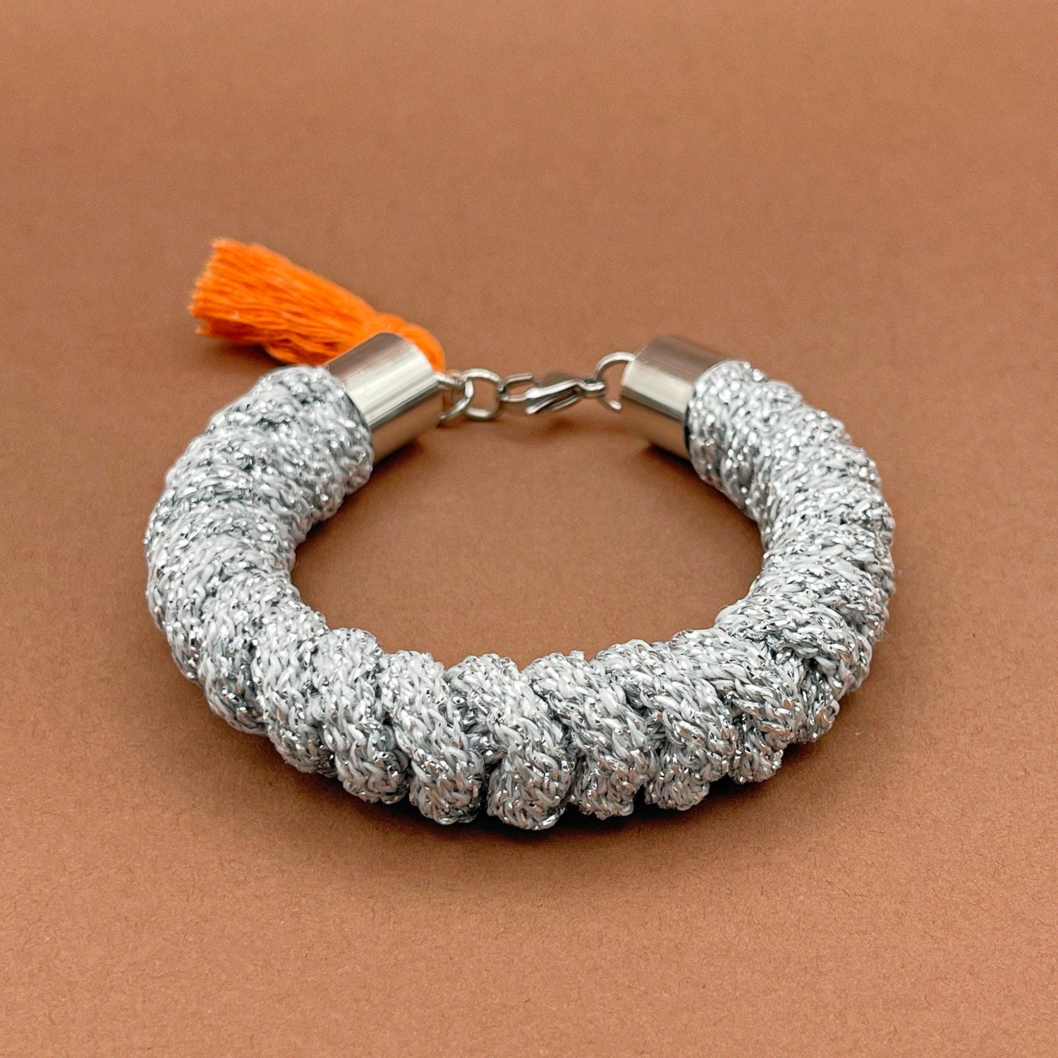 Sparkling and Unique Gold Rope Braided Bracelet, Handmade. Perfect With ...