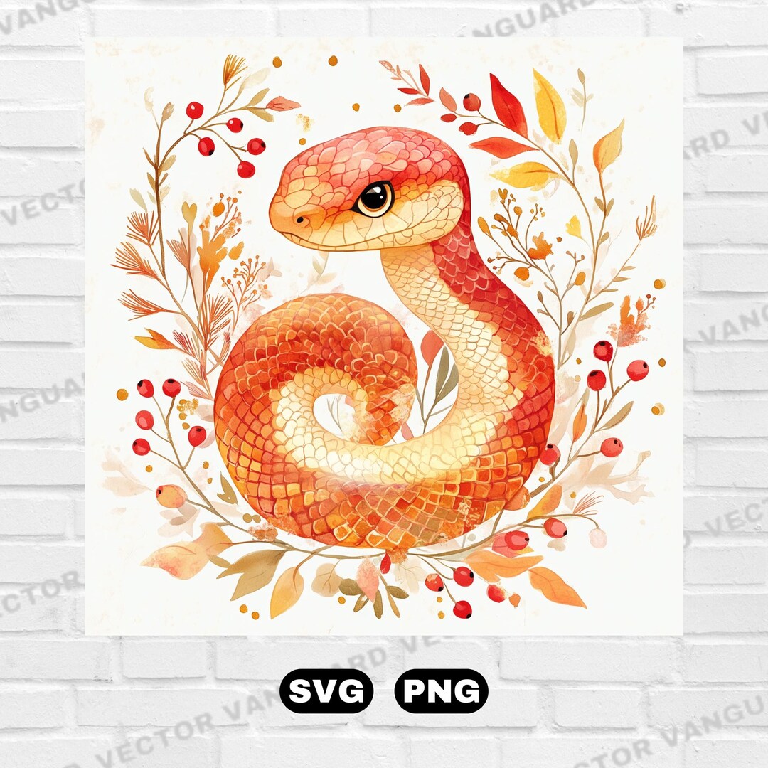 4 Lunar New Year Snake Clipart, Chinese New Year Snake, Printable ...