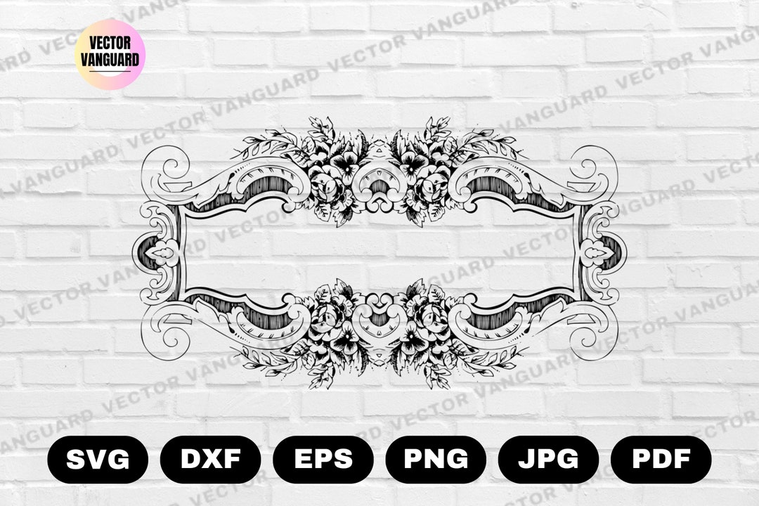 1 Decorative Frame SVG | Frame Silhouette | Ornamental Design | Wedding ...