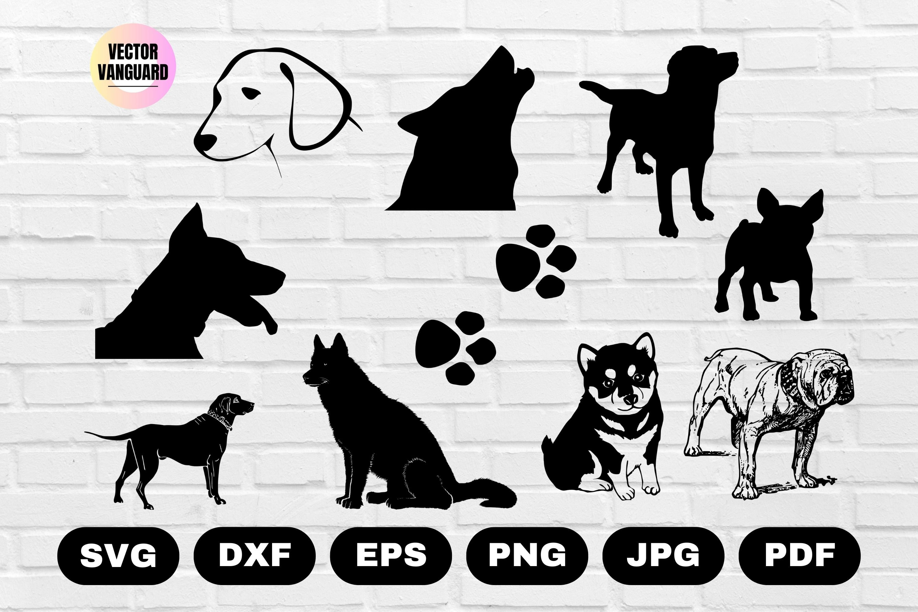 10 Dog SVG | Dog Silhouette | Dog Cut Files | Dog Design | Dog Vector ...
