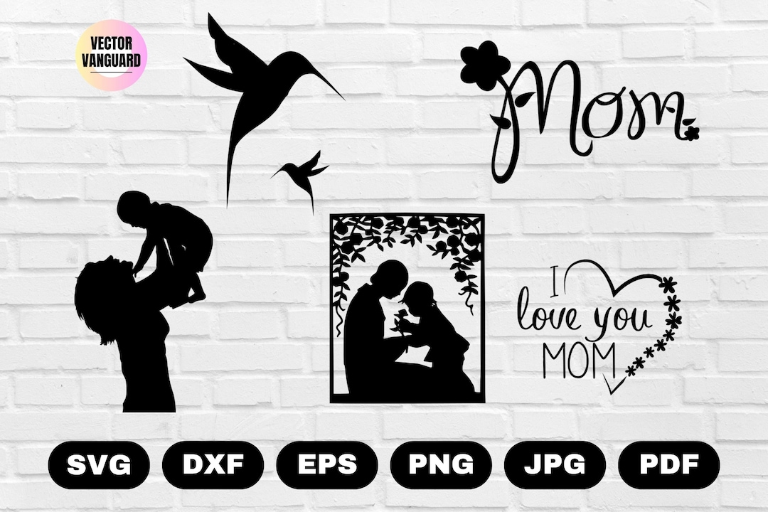 5 Mother SVG | Mother Silhouette | Mother Cut Files | Mother Design ...