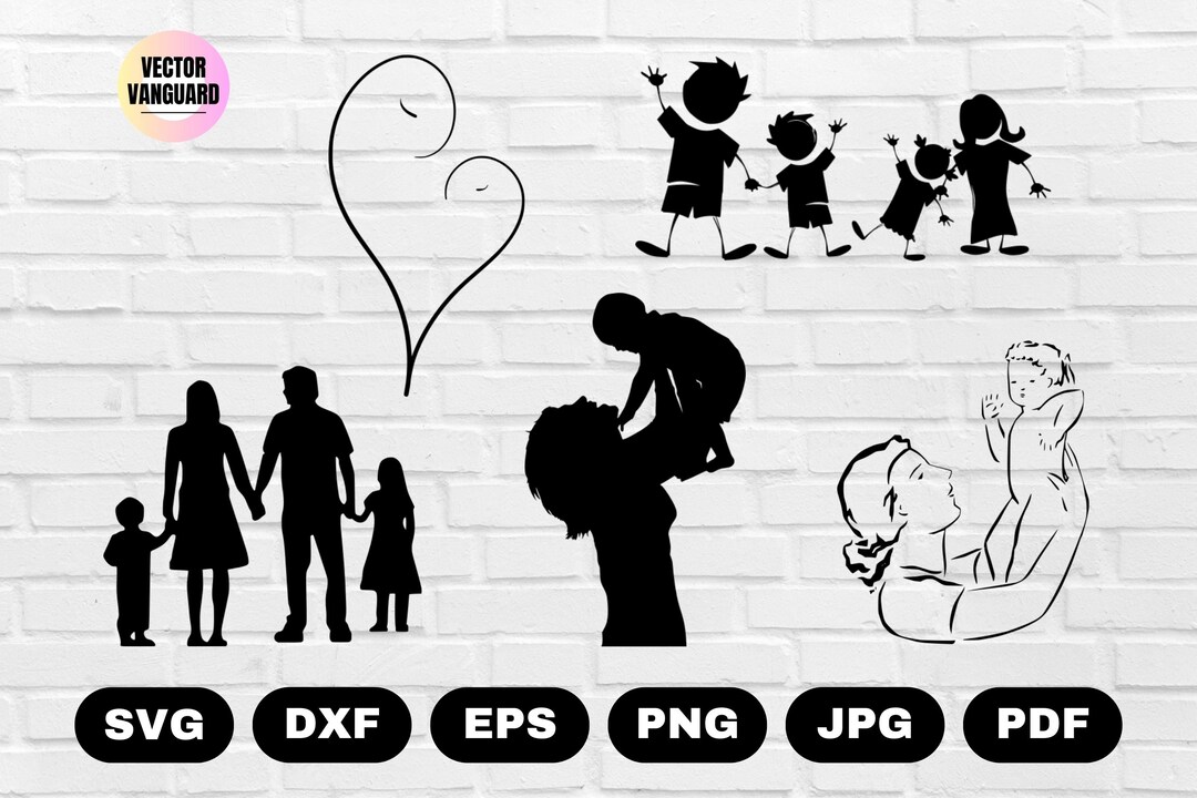 5 Mother SVG Mother Silhouette Mother Cut Files Mother Design Mother ...