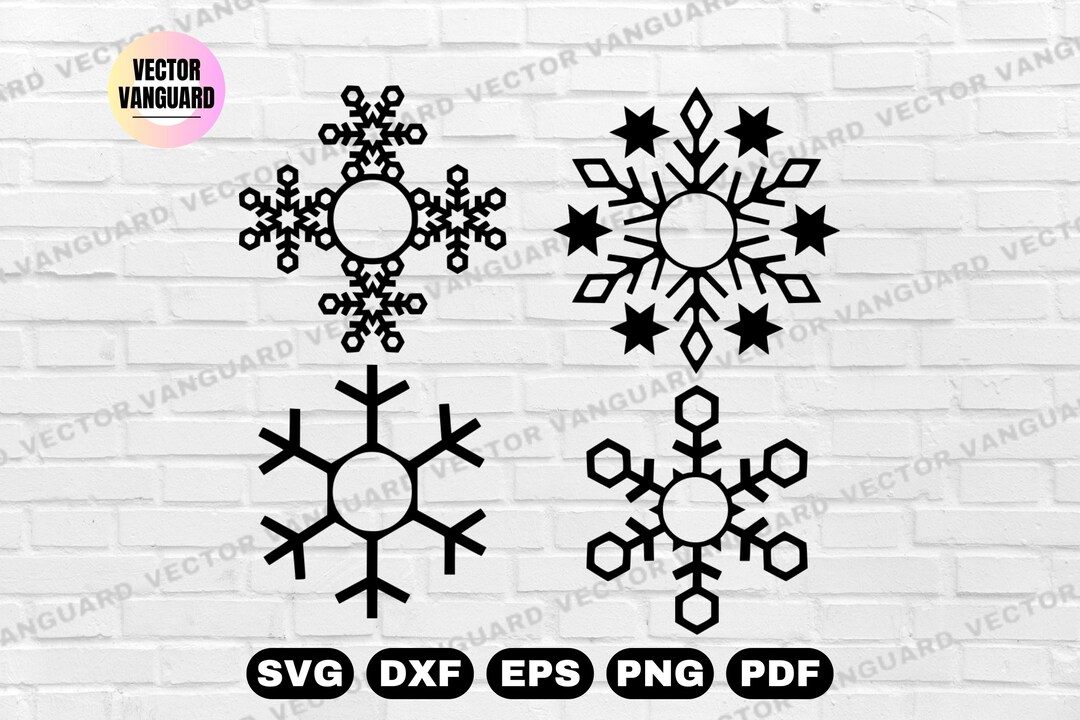 4 Snowflake SVG Bundle | Winter Mandala Designs | Christmas Clipart for ...