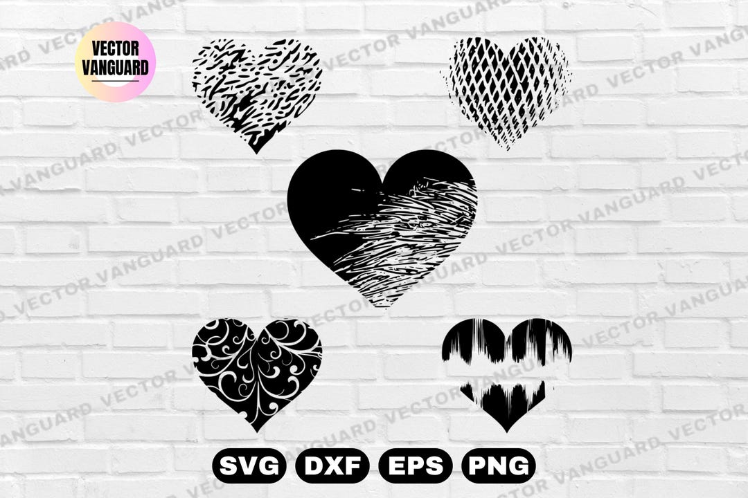 Heart SVG Bundle | Hand Drawn Heart | Instant Download | Love SVG ...