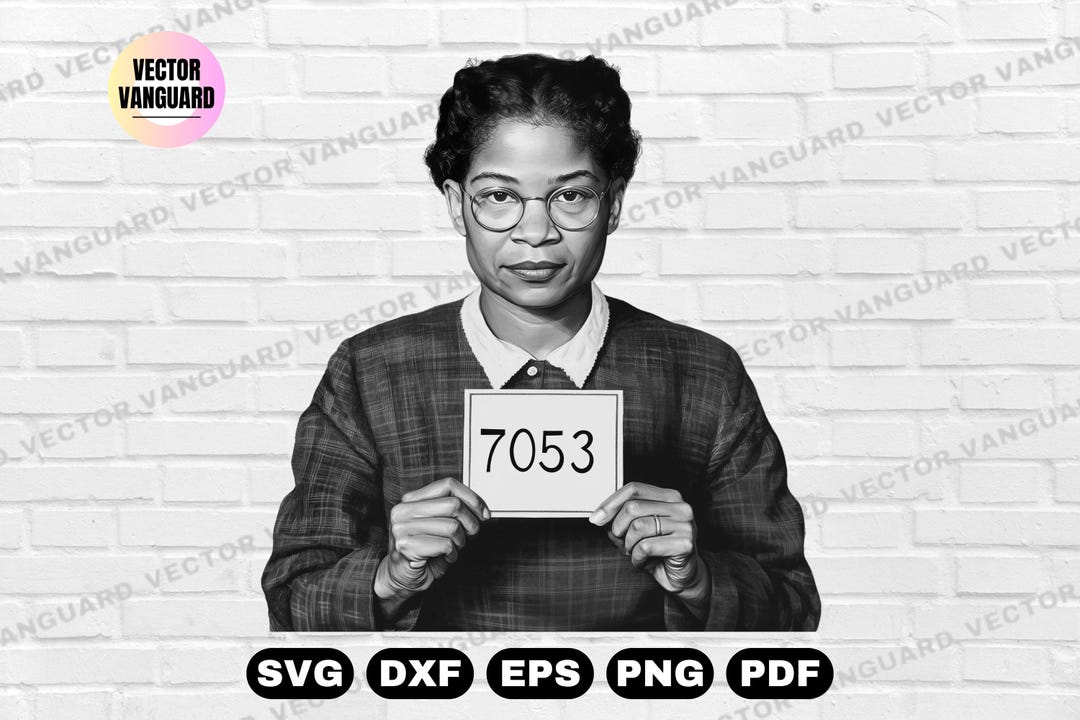 Rosa Parks SVG | Black History Month Printable | Civil Rights Movement ...