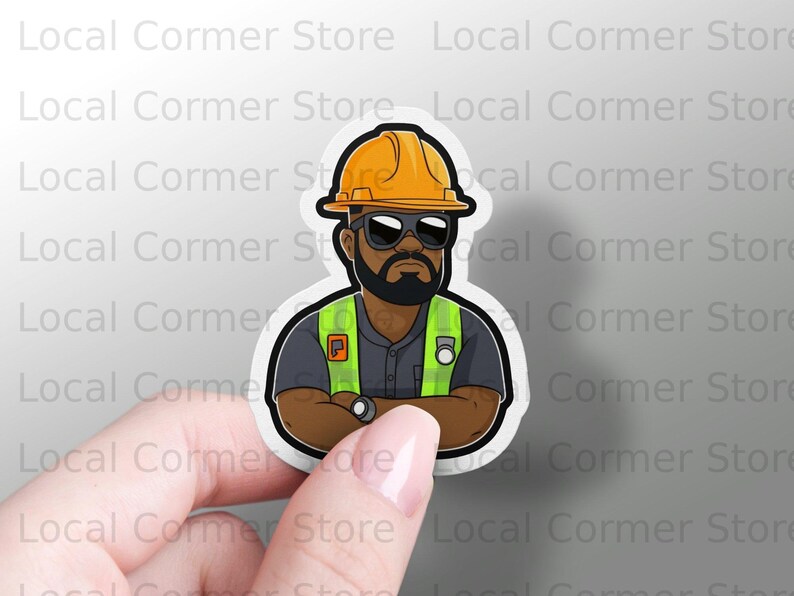 African American Construction Worker INSTANT Download Printable ...