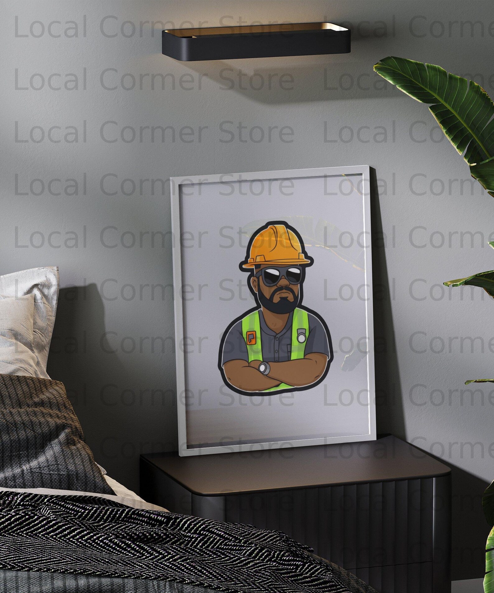 African American Construction Worker INSTANT Download Printable ...