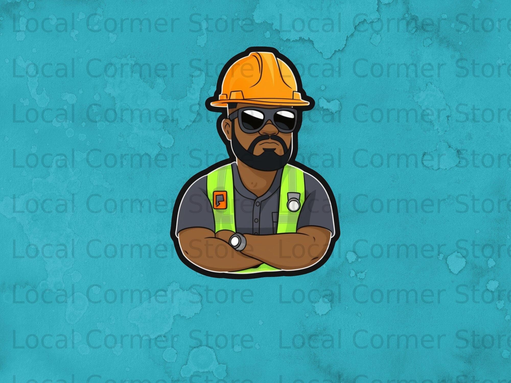 African American Construction Worker INSTANT Download Printable ...