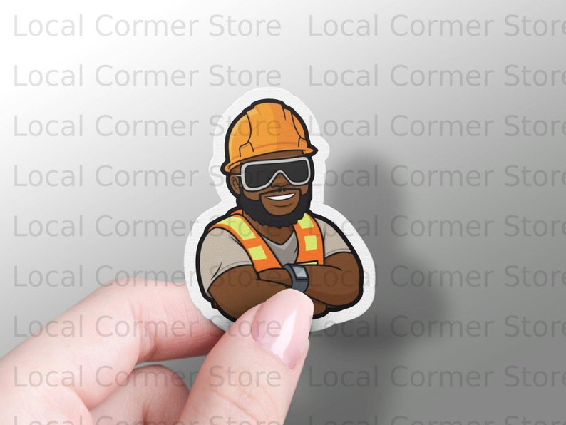 African American Construction Worker INSTANT Download Printable ...