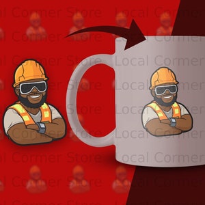 African American Construction Worker INSTANT Download Printable ...