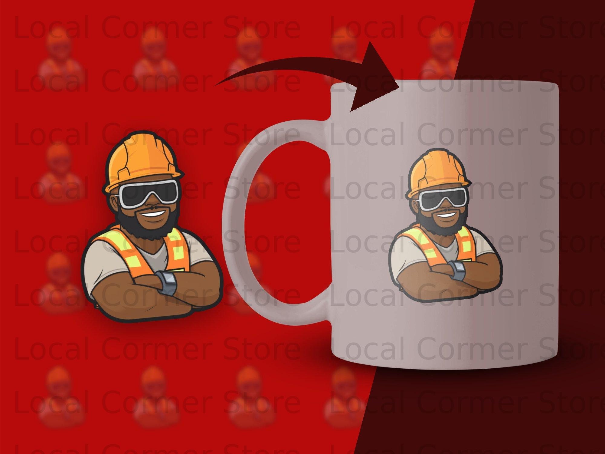 African American Construction Worker INSTANT Download Printable ...