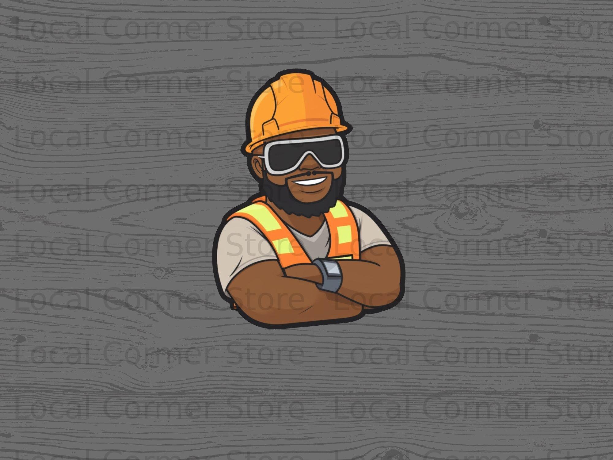 African American Construction Worker INSTANT Download Printable ...