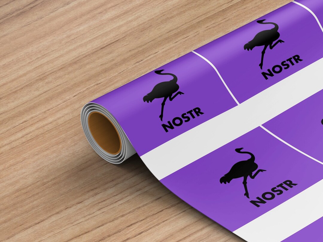 Nostr Sticker, Nostr Purple Ostrich Mascot Decentralized Social Media ...