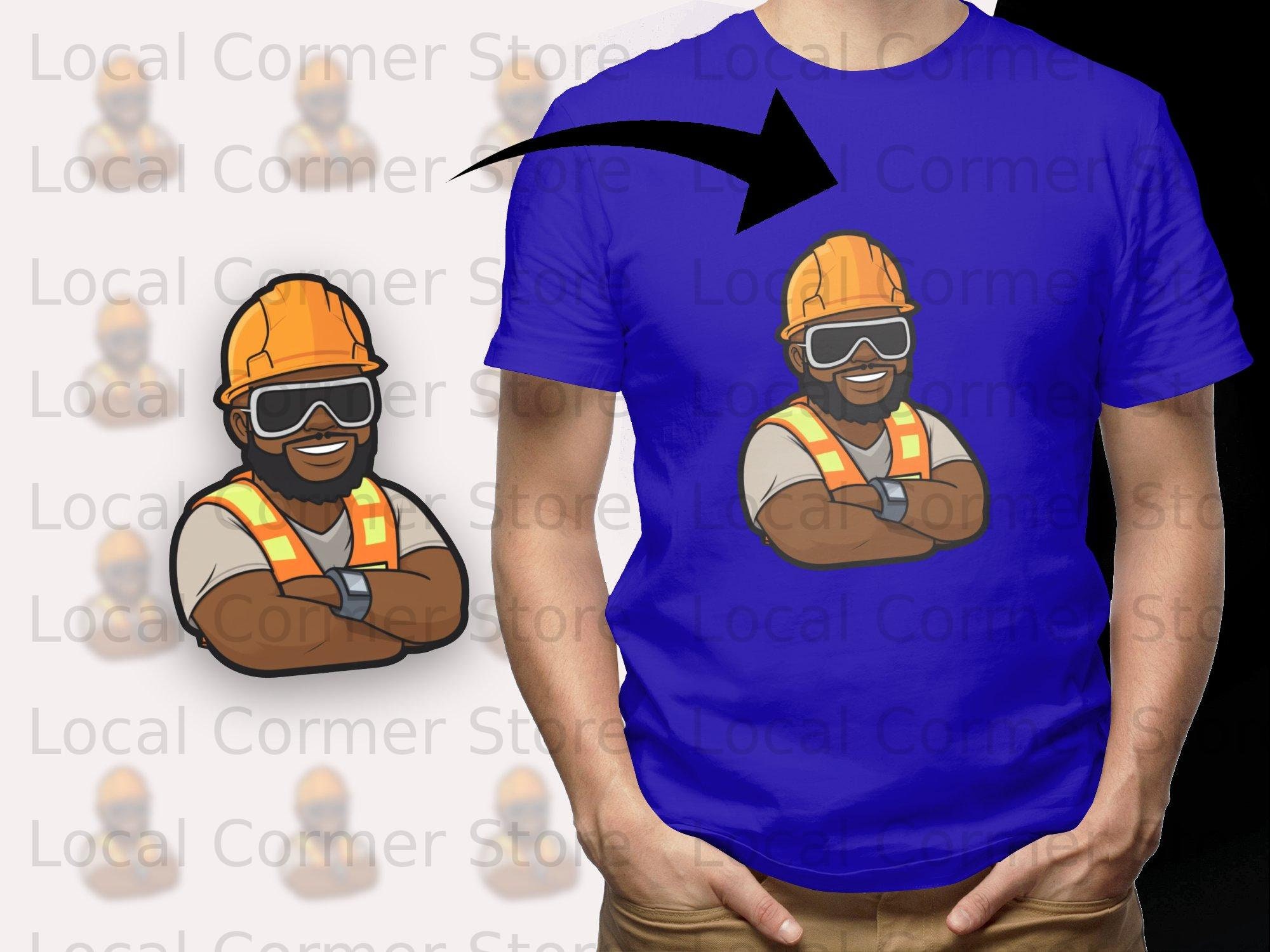African American Construction Worker INSTANT Download Printable ...
