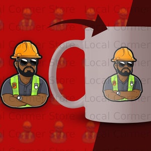 African American Construction Worker INSTANT Download Printable ...