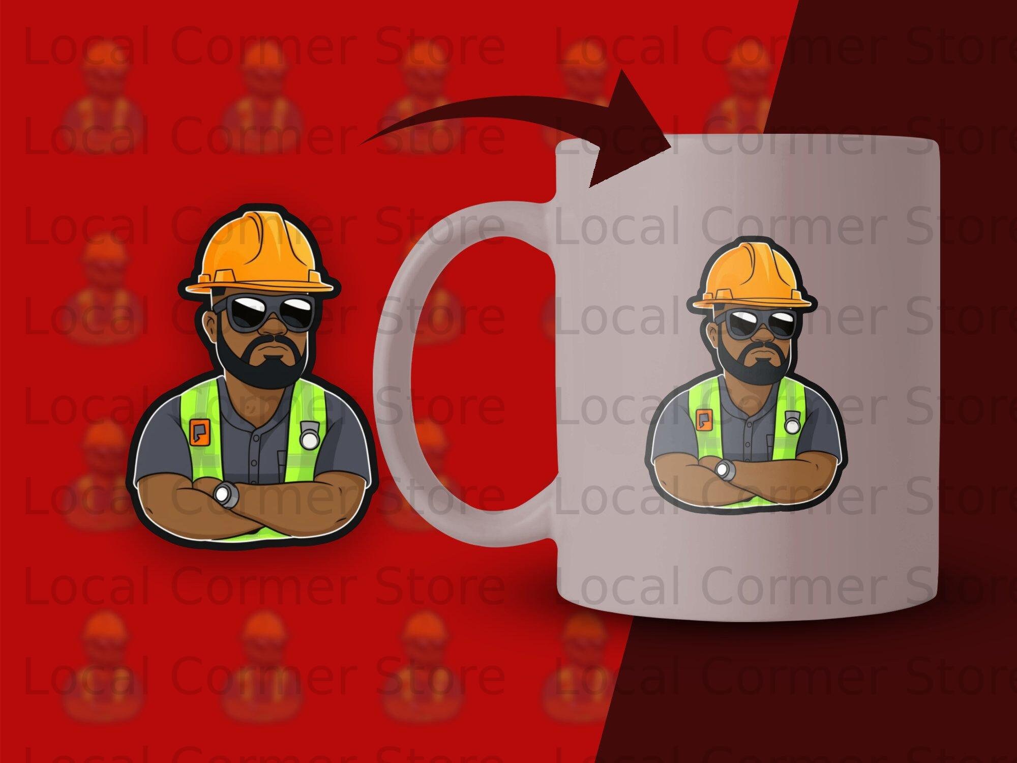 African American Construction Worker INSTANT Download Printable ...