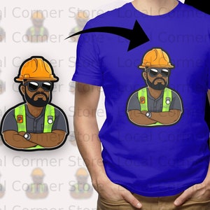 African American Construction Worker INSTANT Download Printable ...