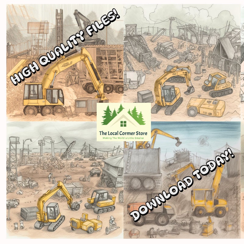 Pencil Drawing Construction Clipart, Instantly Downloadable PNG, SVG ...