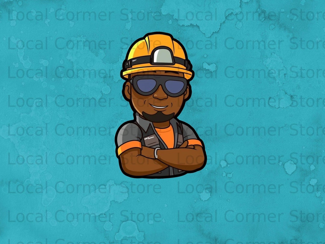 African American Construction Worker INSTANT Download Printable ...