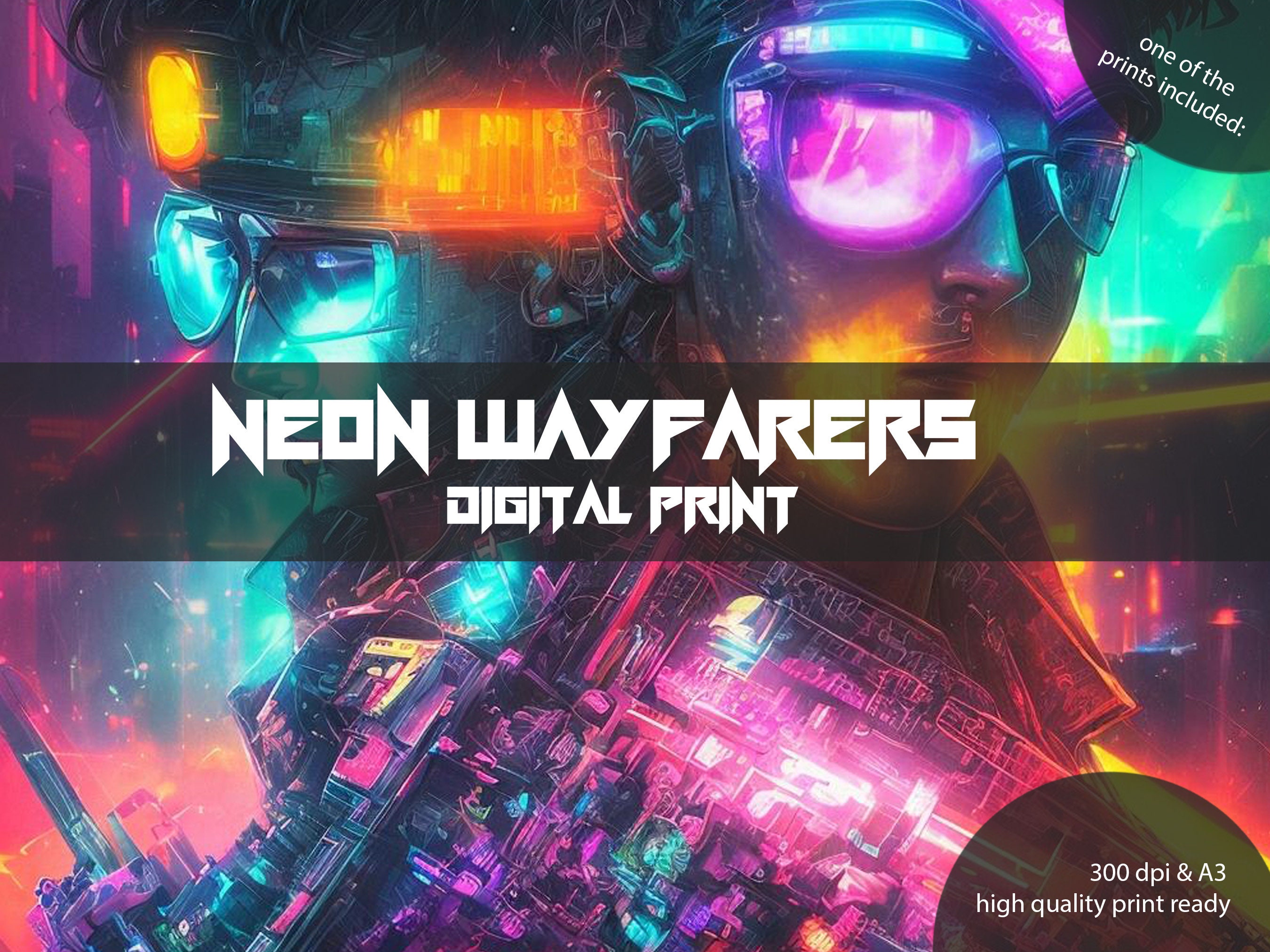 Neon Wayfarers 80's Retro Synthwave Vaporwave Futuristic City ...