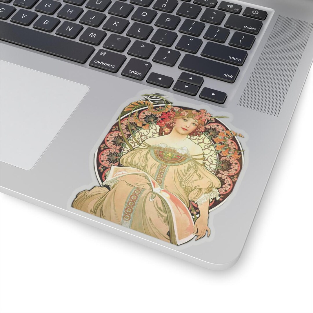 Art Nouveau Style Kiss-cut Stickers, Laptop Decal, Eco Friendly Vinyl ...