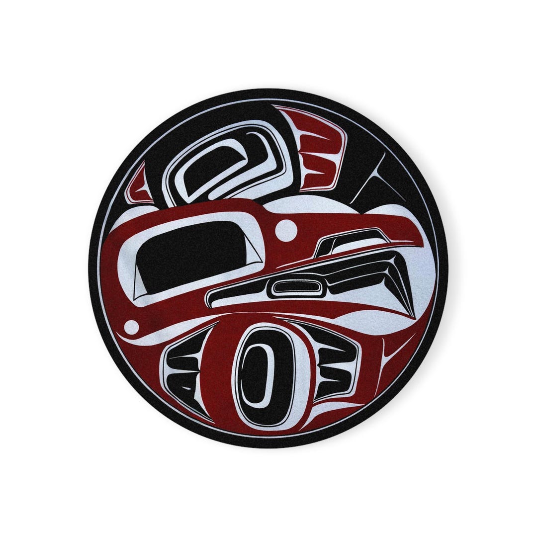 Cork Back Coaster, Native American Indian Totem Pole Art, Tribal Drink ...