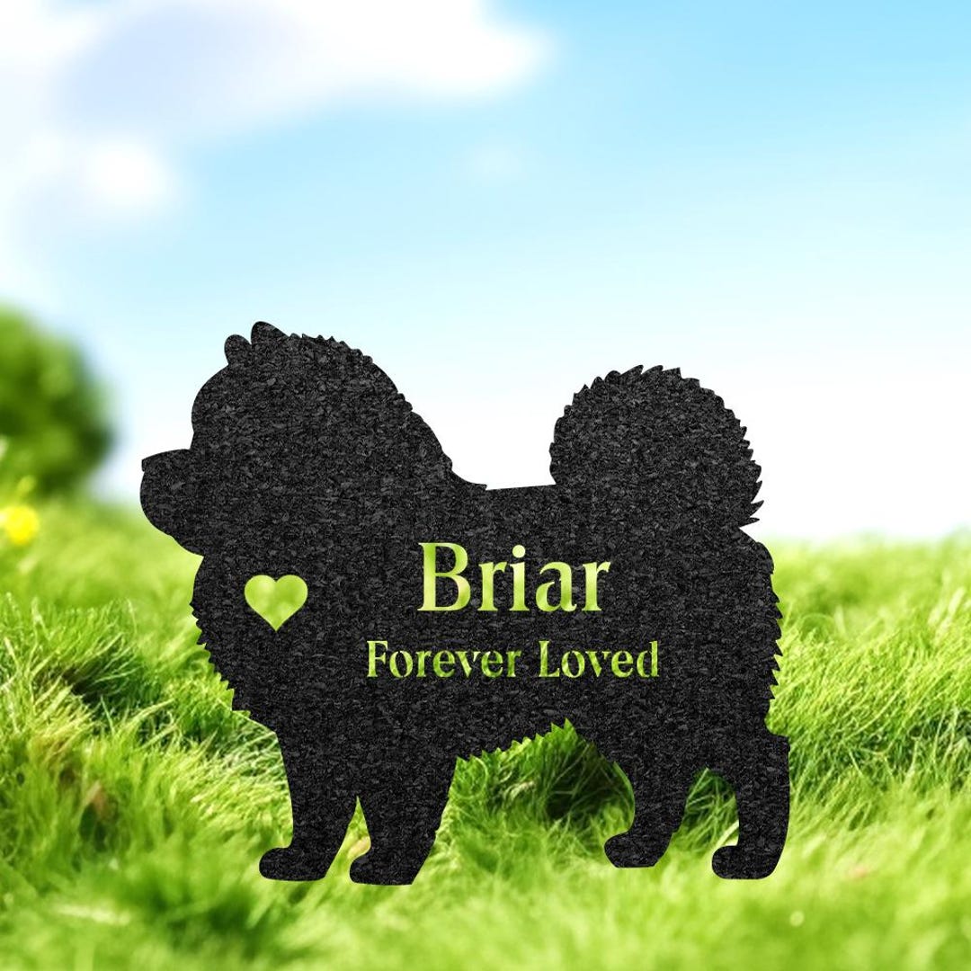 Custom Chow Chow Dog Memorial Stake, Dog Name Sign, Pet Grave Marker ...