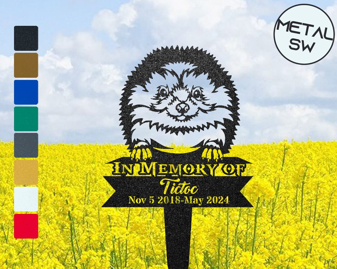 Custom Hedgehog Memorial Stake, Personalized Metal Spikey Sign, Yard ...